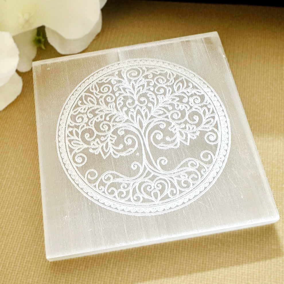 Selenite Crystal Charging Plate – Recharge Your Crystals with Pure Sel ...